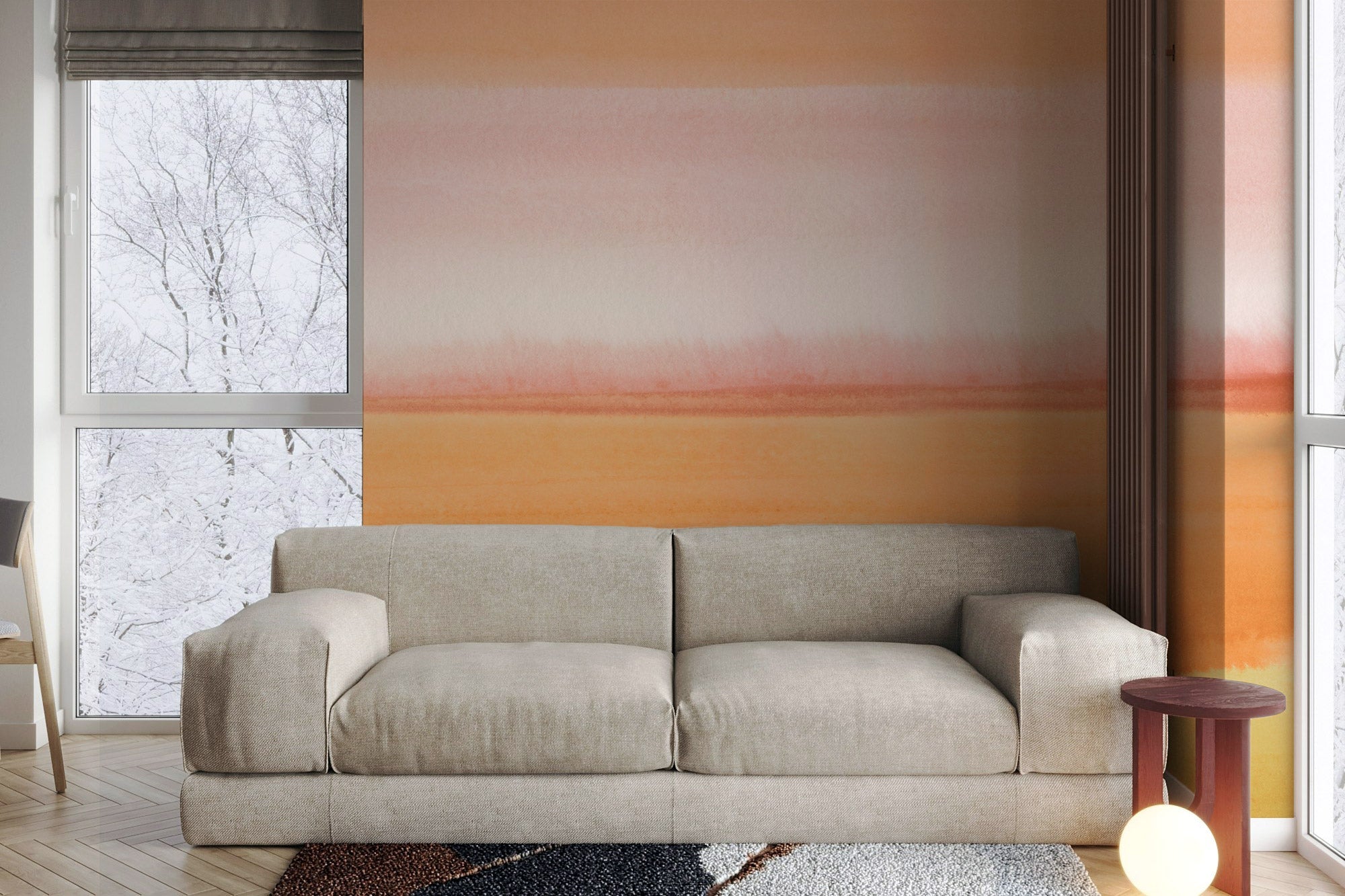 Energy & Warmth with Orange Wall Murals & Wallpaper - Eazywallz