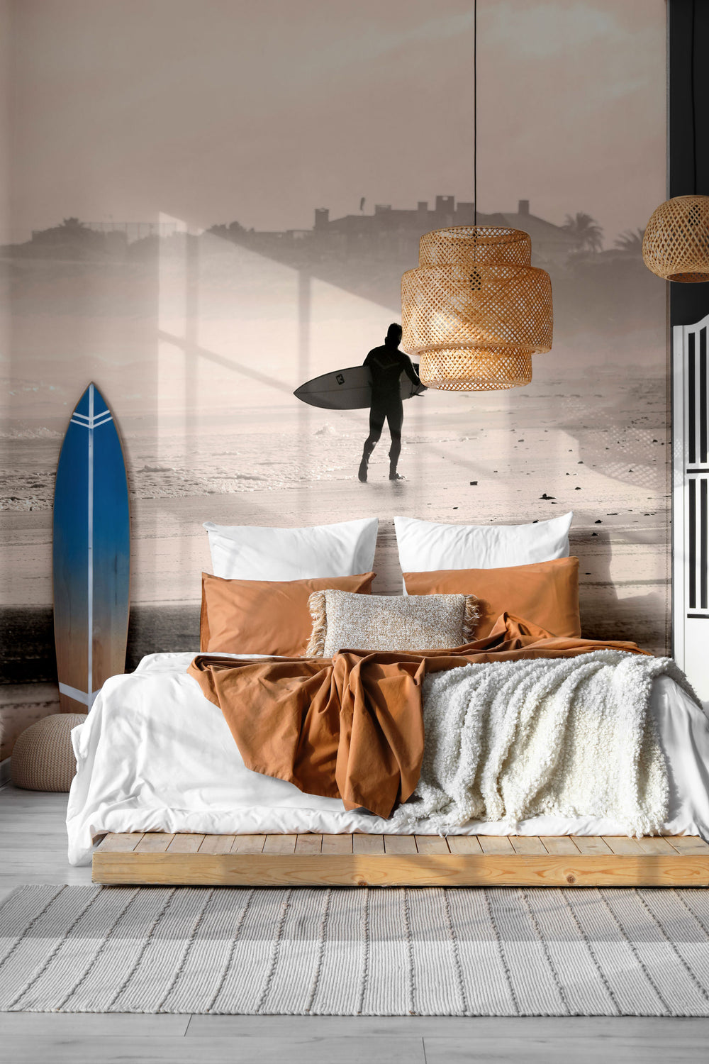 Early Morning Surf Wall Mural - Beach Mural Wallpaper - Eazywallz