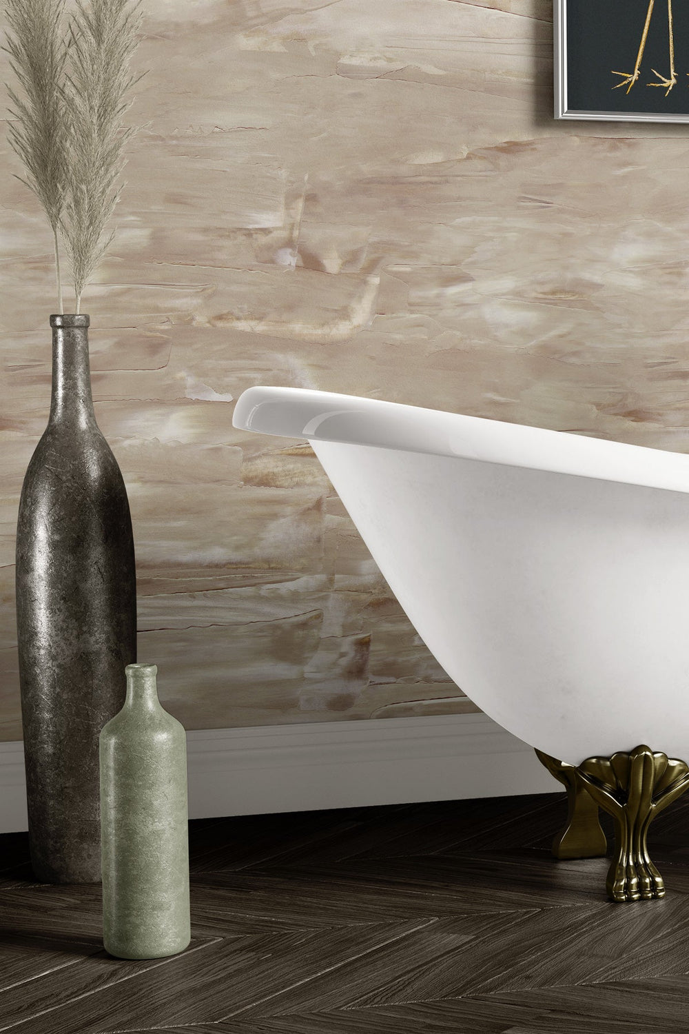 Umbriel Beige Wallpaper - Abstract Wallpaper - Eazywallz