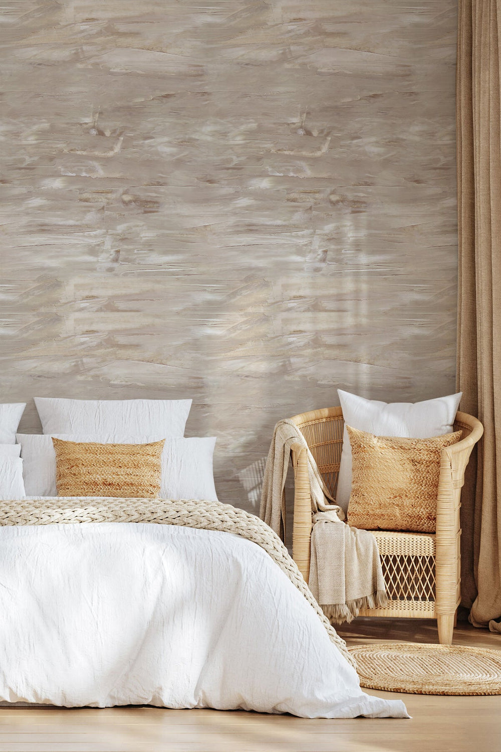 Umbriel Beige Wallpaper - Abstract Wallpaper - Eazywallz