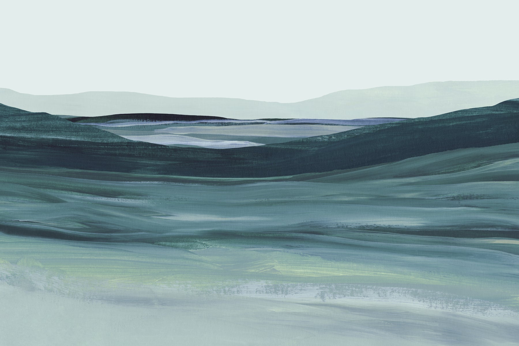 Esja Arctic Wall Mural – Icy Blue Nordic Landscape - Eazywallz