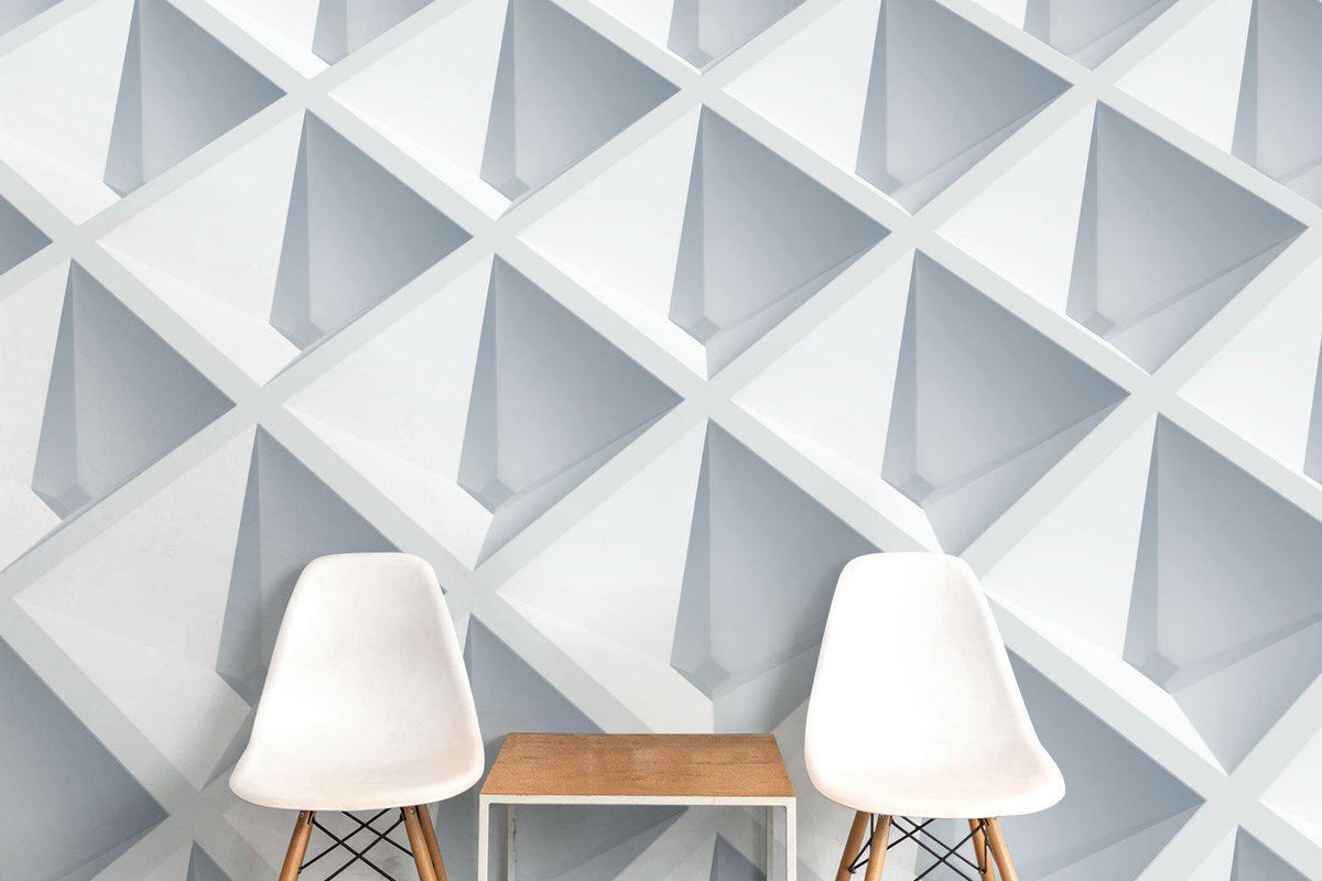 Prism Grid 3D Geometric Wall Mural – Eazywallz