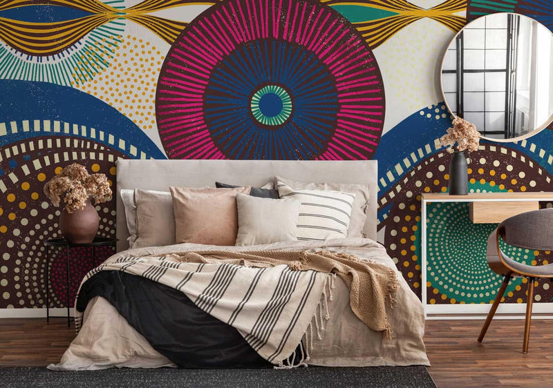 African Tribal Wall Mural - Abstract Wallpaper Murals - Eazywallz