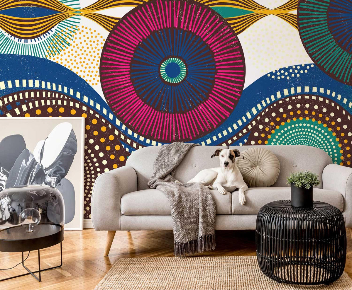 African Tribal Wall Mural - Abstract Wallpaper Murals - Eazywallz