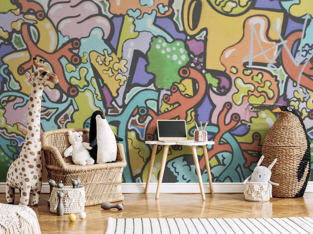 Coral Reef Wall Mural Coral Reef Street Art Wall Mural | Eazywallz