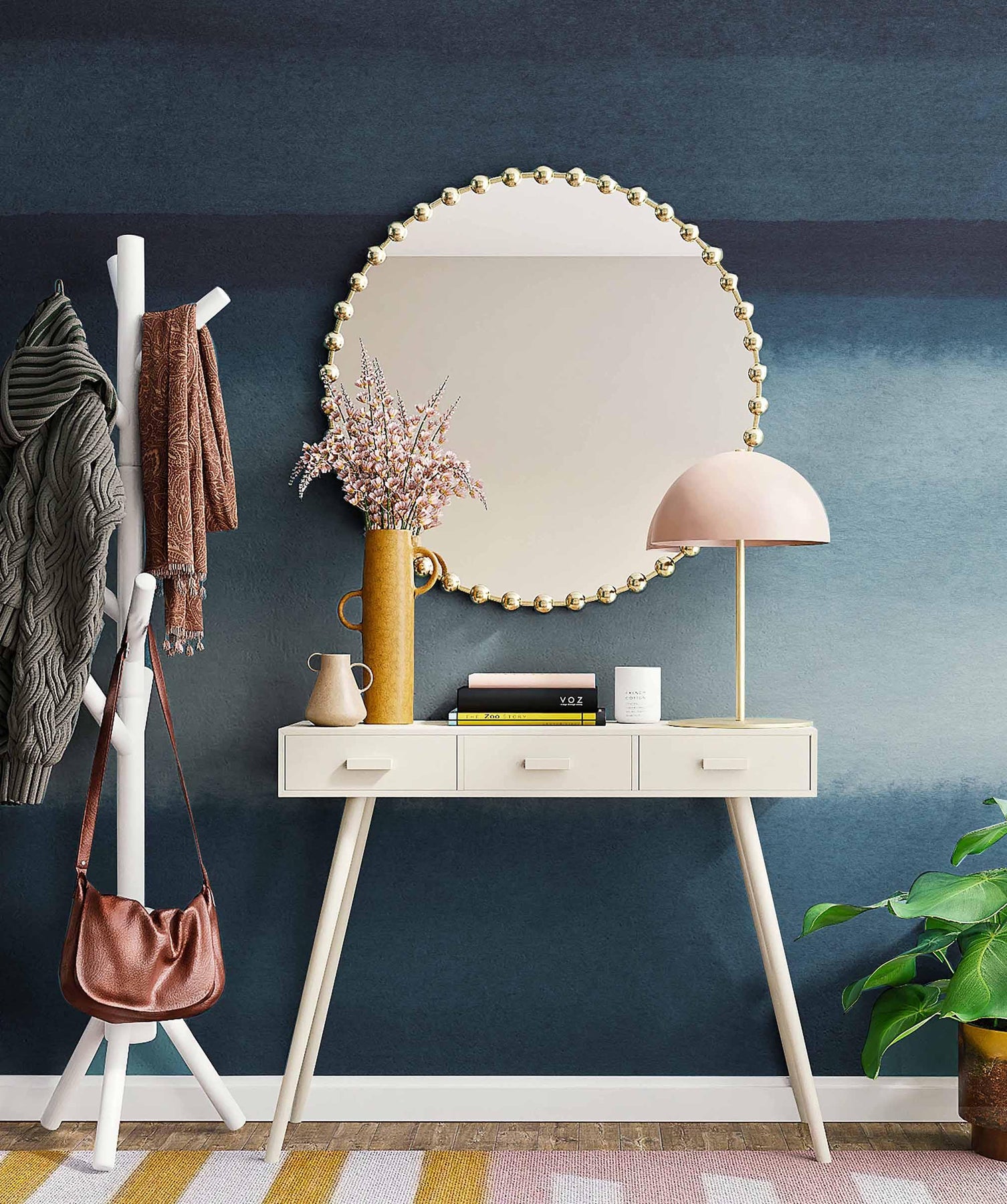 Deep Sea Color Block Wall Mural - Ombre Wallpaper Murals - Eazywallz