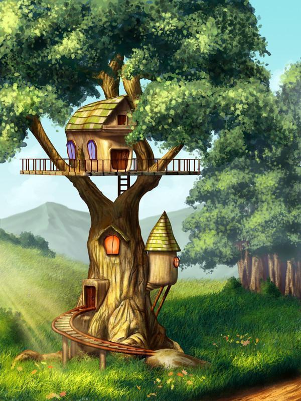 Tree House Cartoon Drawings