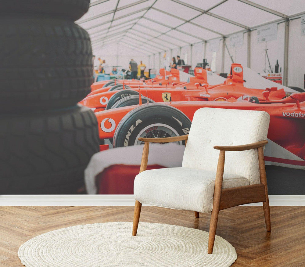 Ferrari Shop Wall Mural | Sports Car Mural Wallpapers | Eazywallz