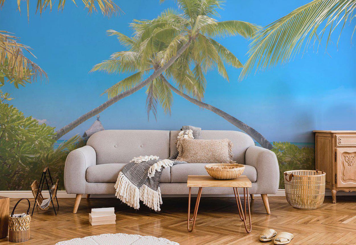 Maldives Beach View Wall Mural | Beach Wallpaper Murals | Eazywallz