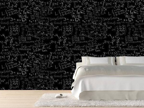 Maths formulas in white Wall Mural | Eazywallz