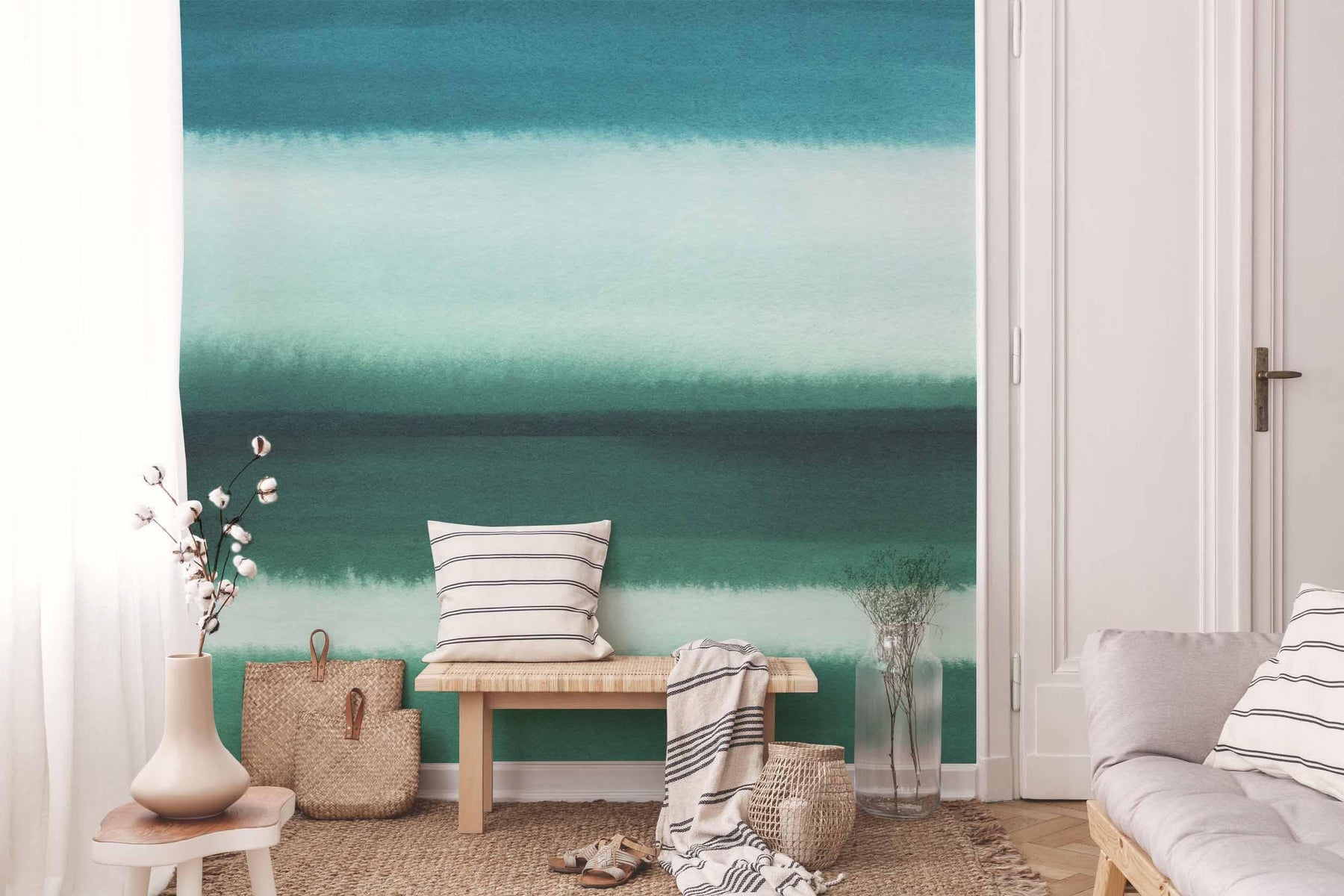 Nature Earth Color Block Wall Mural - Ombre Wallpaper - Eazywallz