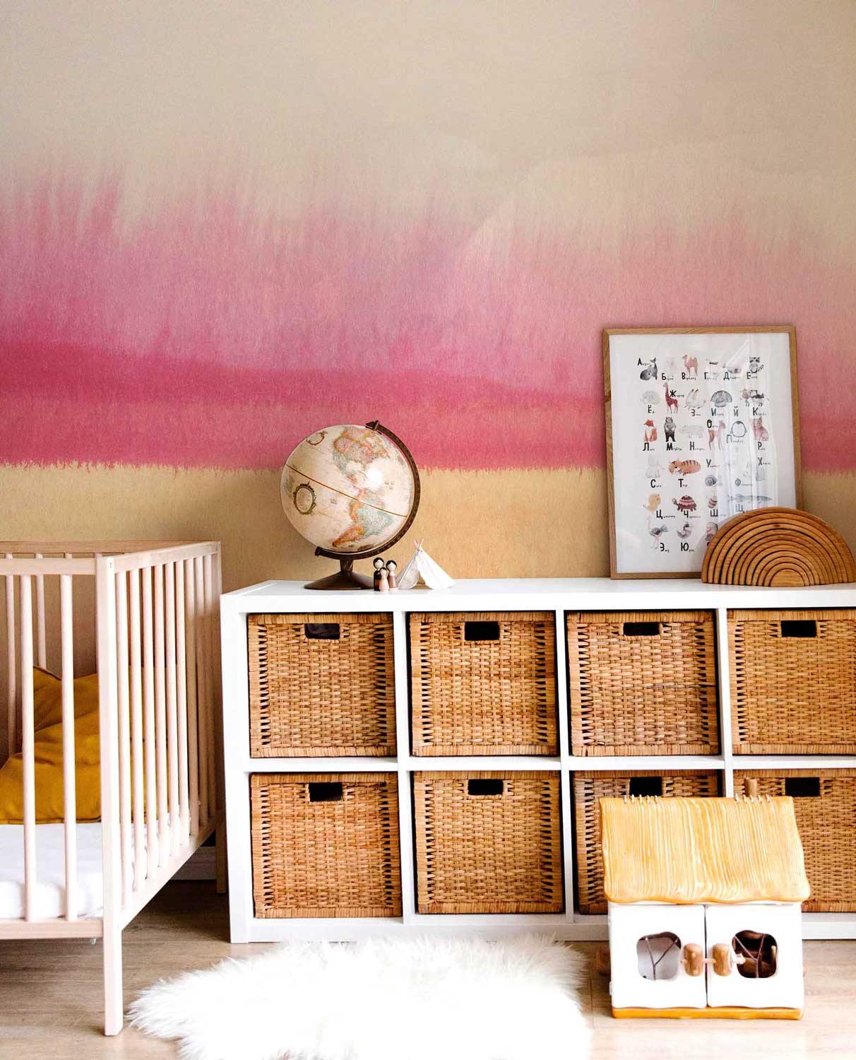 Outback Color Block Wallpaper Mural - Watercolor Murals - Eazywallz