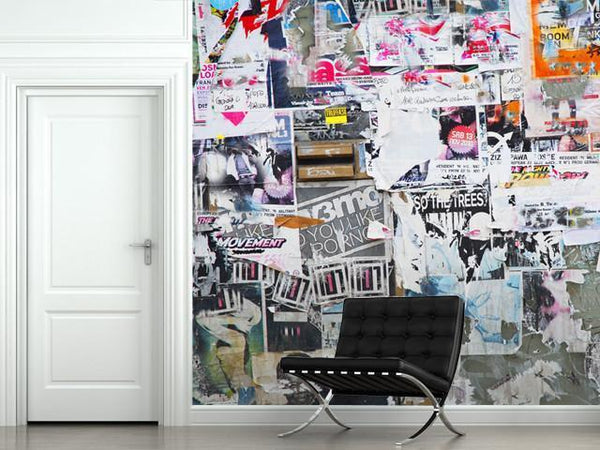 Street Posters Wall Mural - Urban Wall Mural - Eazywallz