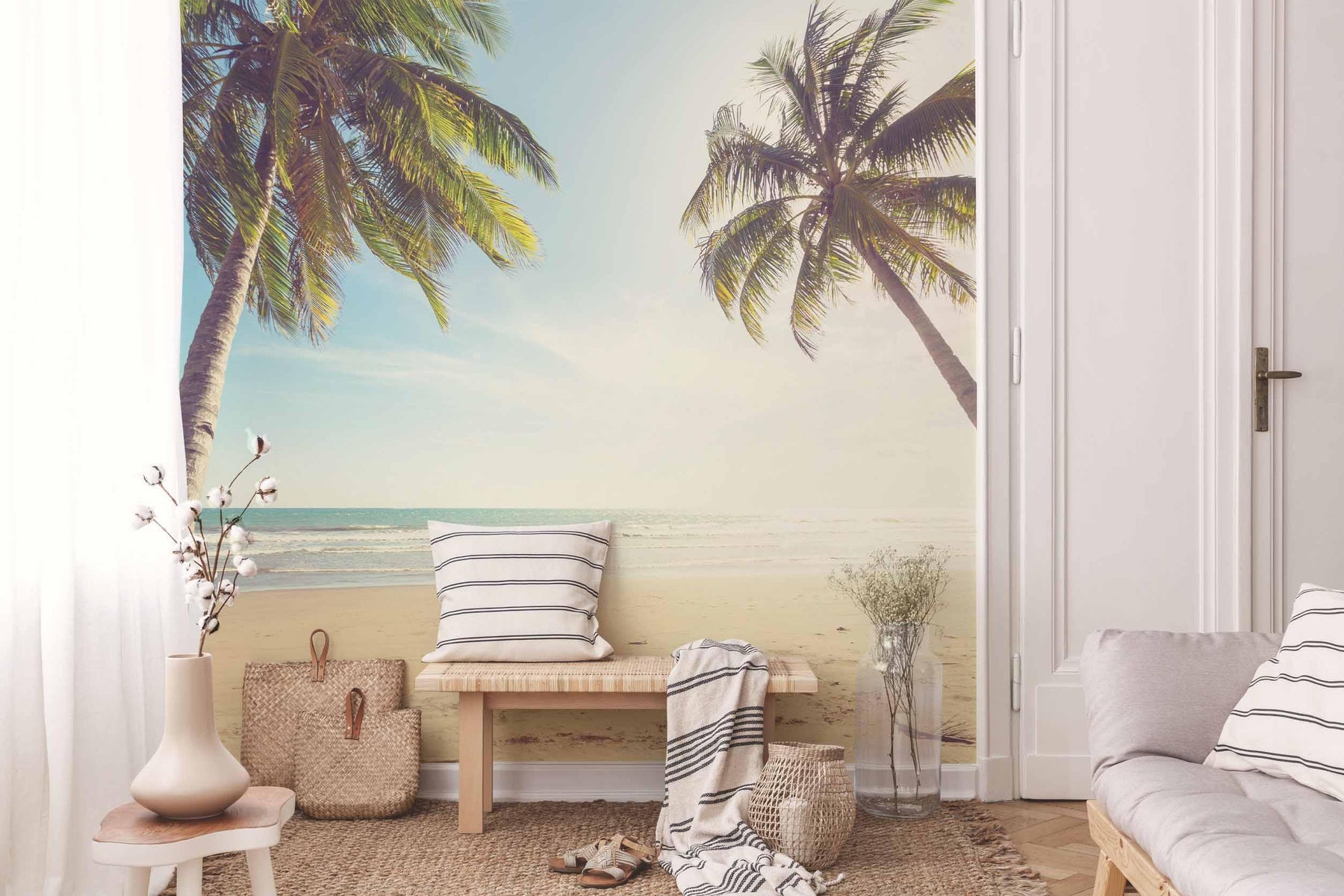 Tropical Beach Resort Wall Mural | Beach Murals | Eazywallz