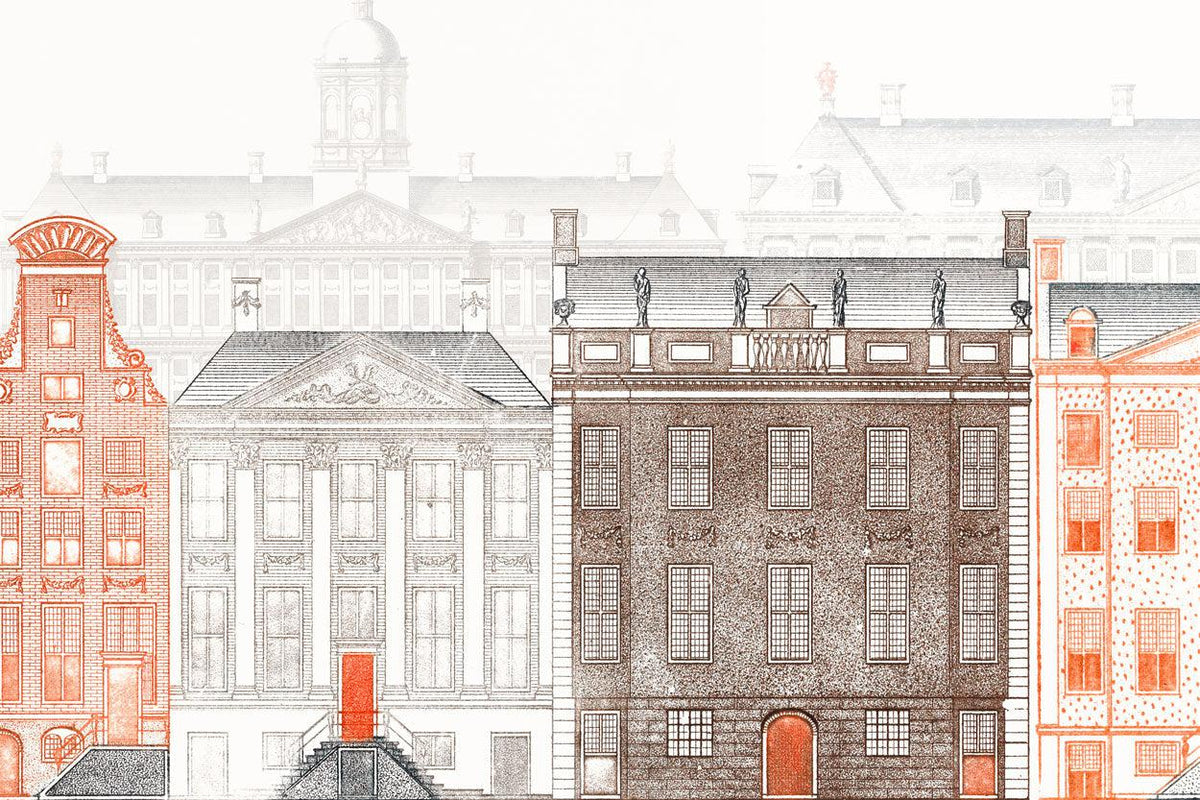 Vintage European Buildings 2 Wall Mural | Vintage Murals | Eazywallz