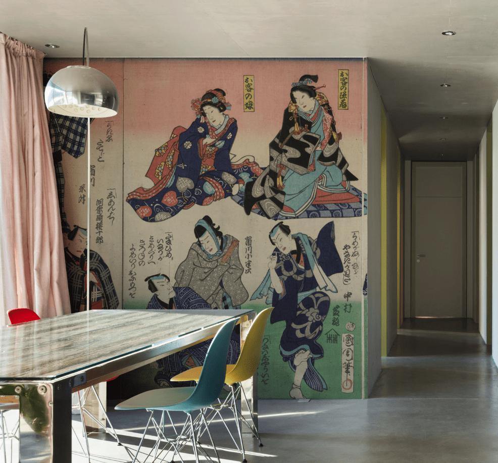 Vintage Japanese Characters Wall Mural | Eazywallz