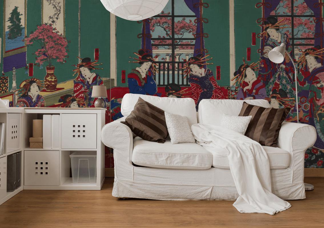 Vintage Japanese Music Room Wall Mural | Eazywallz