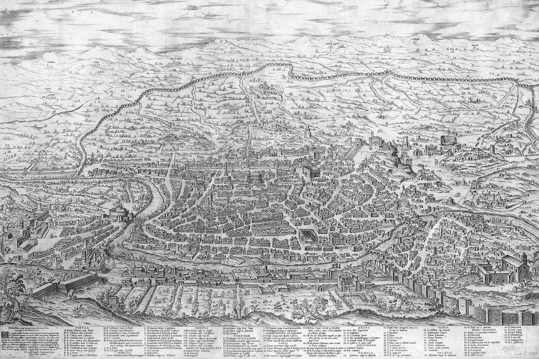 Vintage Map of Rome Wall Mural | Map Wallpaper | Eazywallz