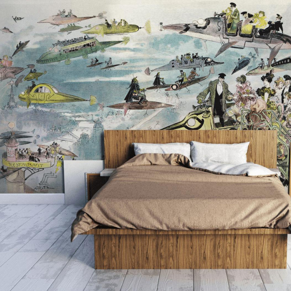 Vintage Steam Punk Wall Mural | Eazywallz