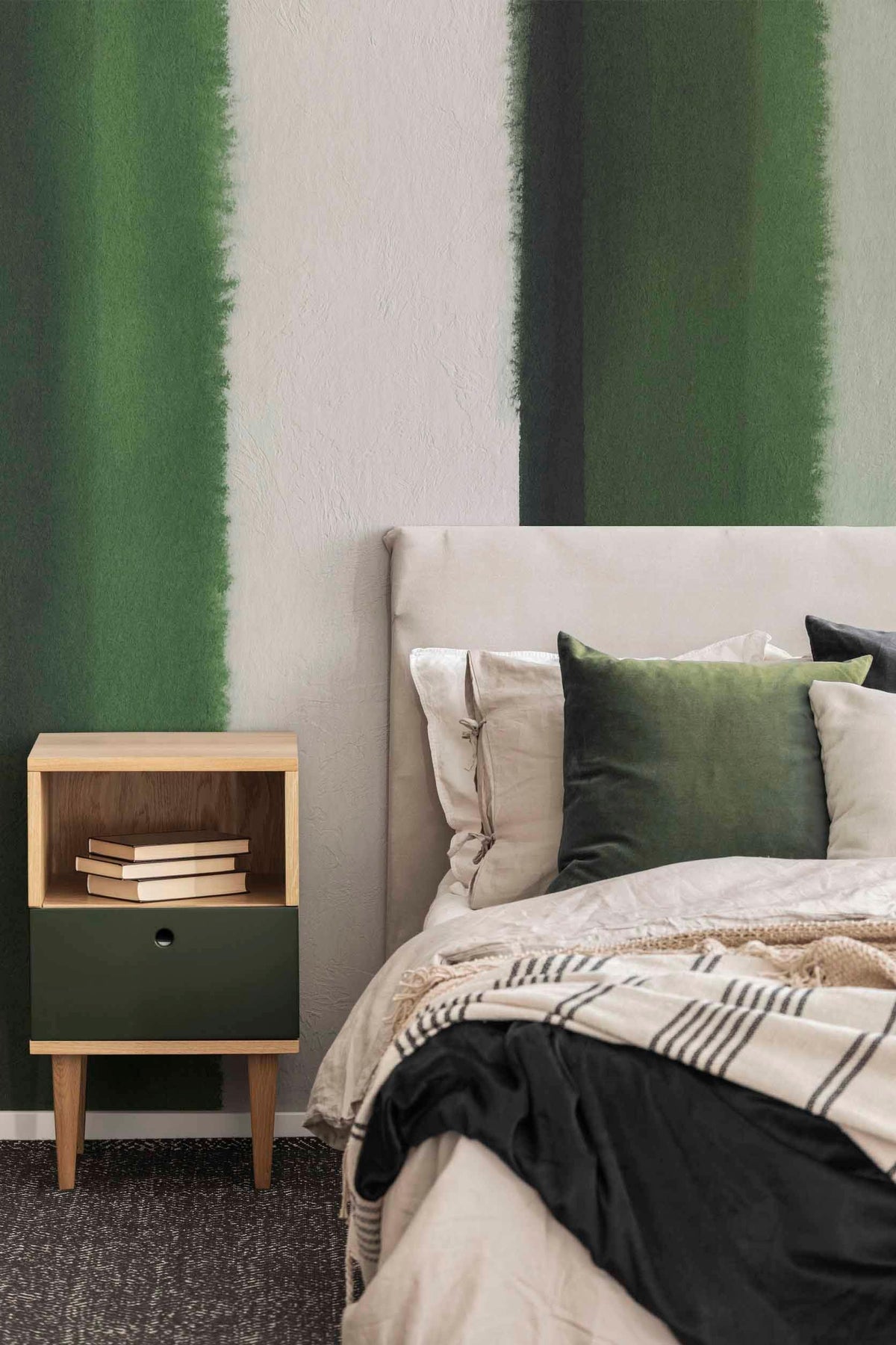 Wood Lands Color Block Wall Mural - Watercolor Wall Murals - Eazywallz